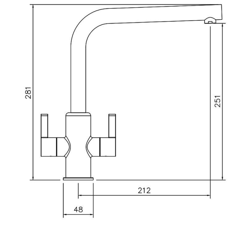 Abode Althia Sink Mixer | AT1257 | Deck Mounted | Brushed Nickel
