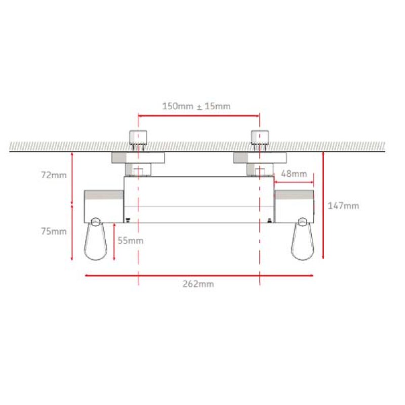 AKW Arka Bar Shower | 25420 | 1 Outlet | Chrome