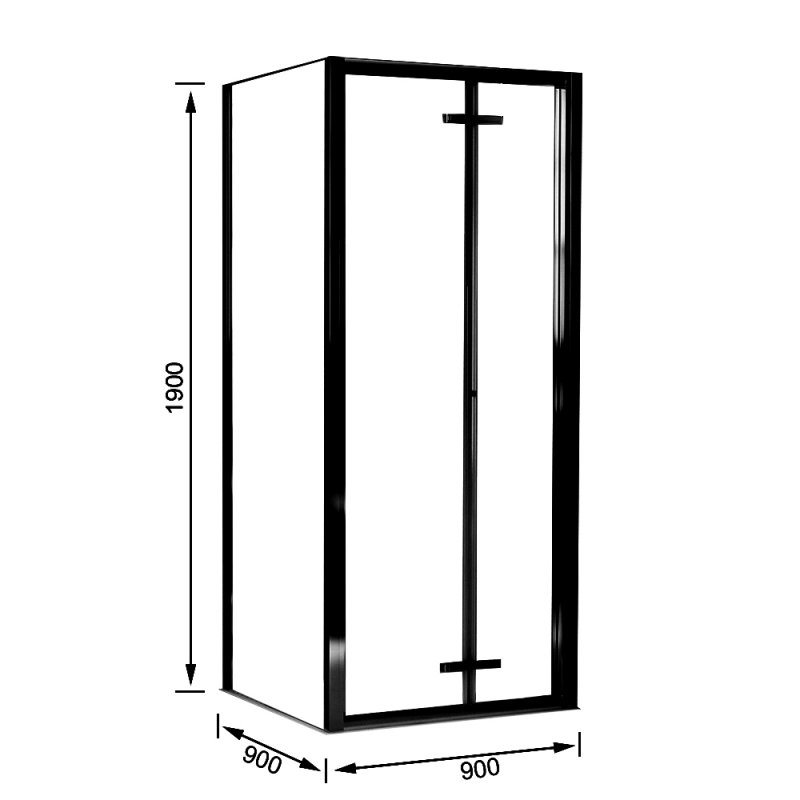 Aqualux Aqx 6 Square Shower Enclosure 900x900mm 1193897
