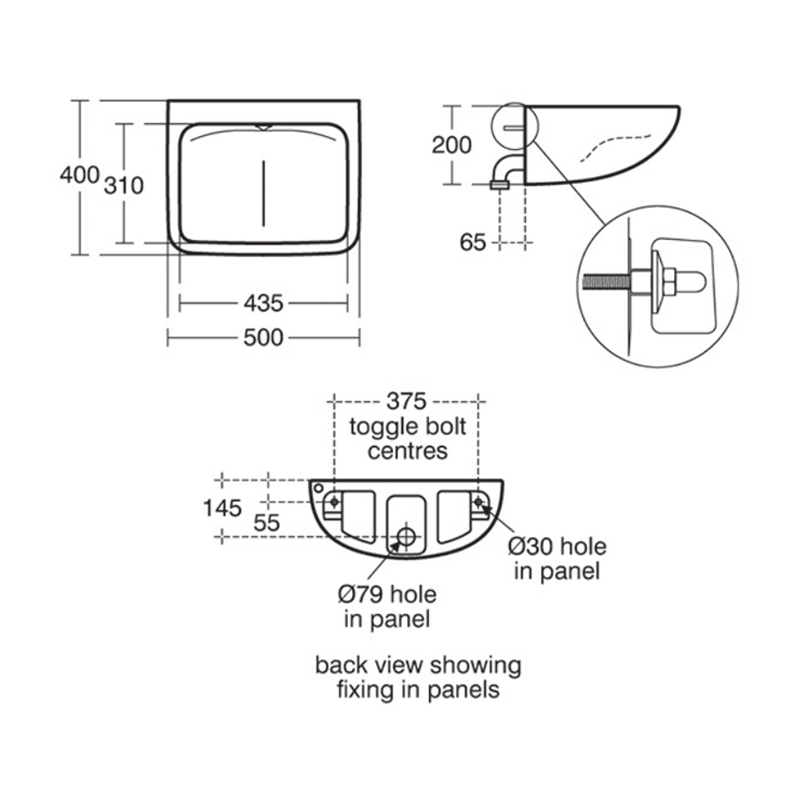 Armitage Shanks Contour 21 Wall Hung Basin | S0430HY | 500mm | 0TH