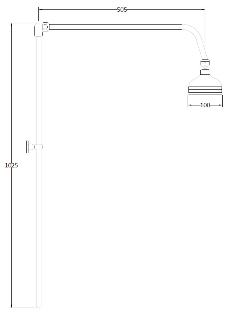Bayswater Rigid Riser Shower Kit | BAYS210 | Traditional | Chrome
