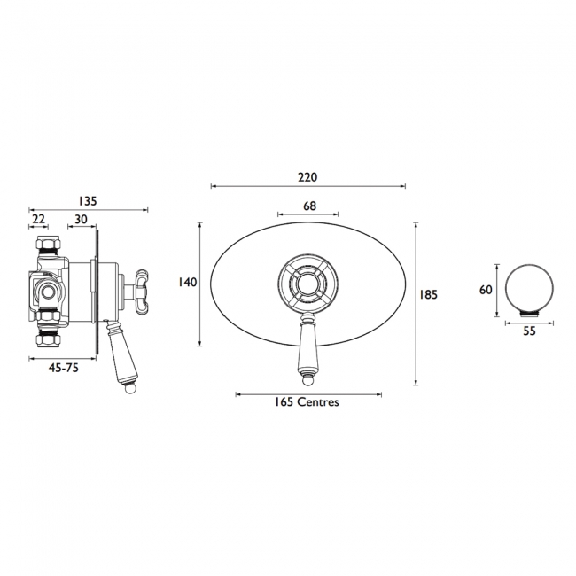 Bristan 1901 Shower Valve | N2 CSHCVO C | Concealed | Chrome