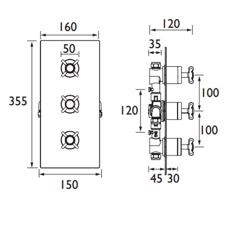 Bristan 1901 Shower Valve | N2 SHC3STP C | Concealed | Chrome