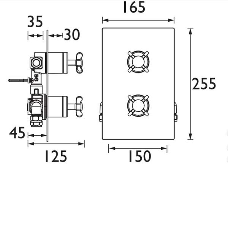 Bristan 1901 Shower Valve | N2 SHCVO C | Concealed | Chrome