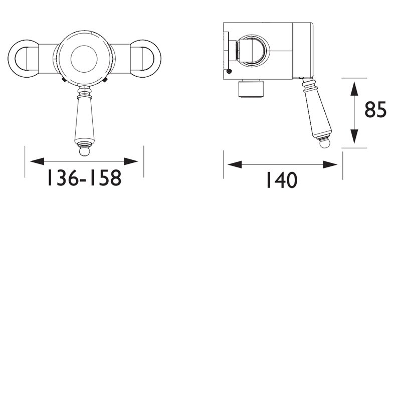 Bristan 1901 Shower Valve | N2 SQSHXVO C | Exposed | Chrome