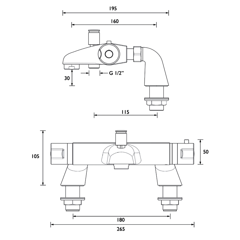 Bristan Assure Bath Shower Mixer | AS2 THBSM C | Pillar Mounted | Chrome