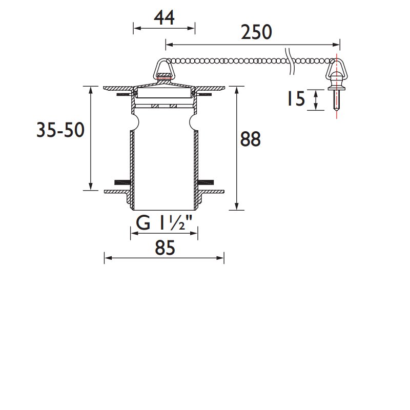 Bristan Belfast Slotted Kitchen Sink Waste | W SNK5 C | Chrome