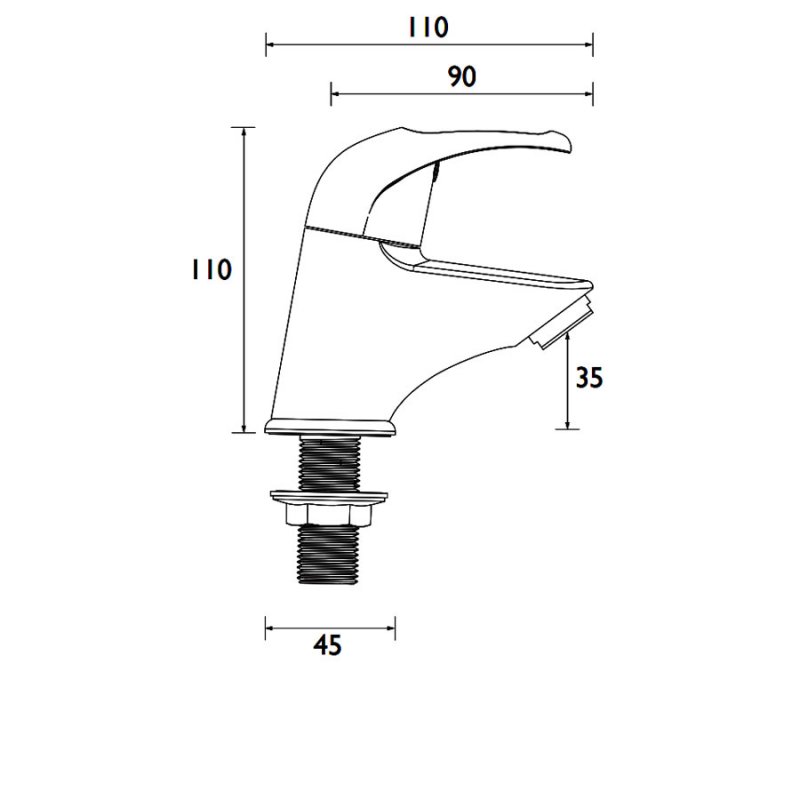 Bristan Java Basin Taps (Pair) | J 1/2 C | Deck Mounted | Chrome