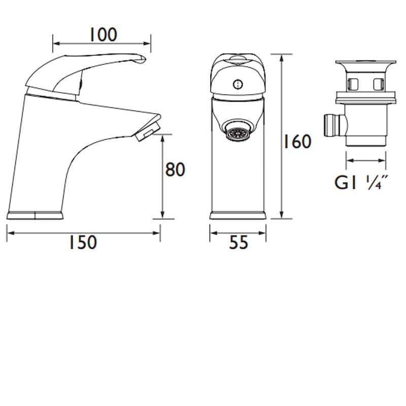Bristan Java Basin Mixer | J BAS C | Deck Mounted | Chrome