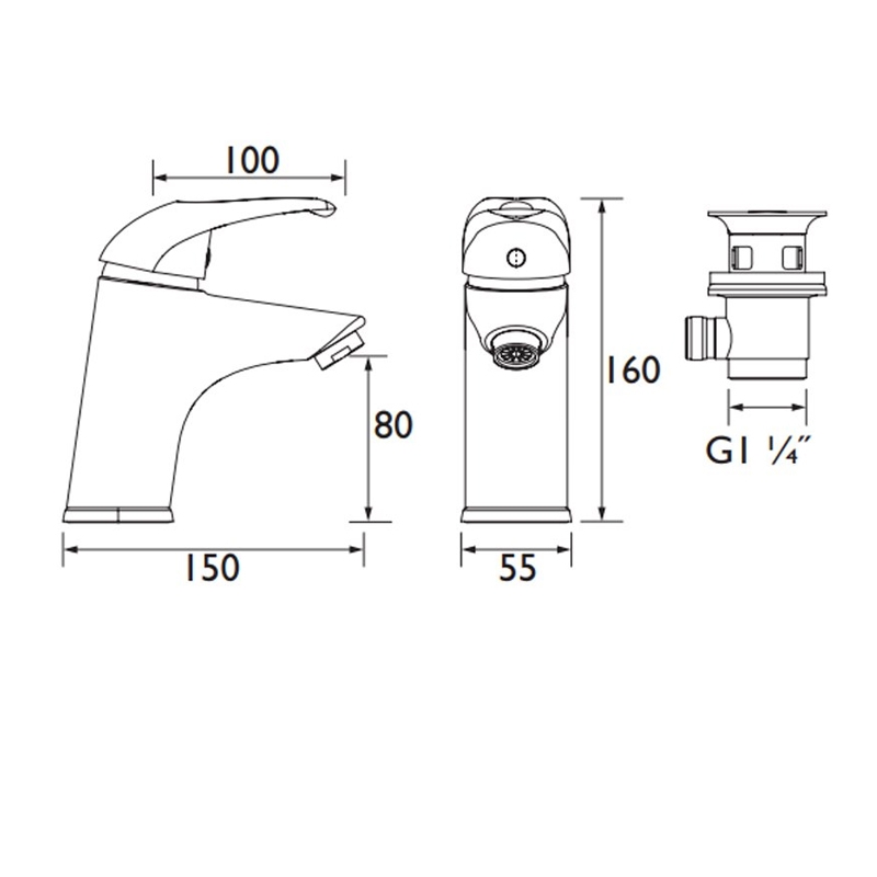 Bristan Java Basin Mixer | J BAS C | Deck Mounted | Chrome