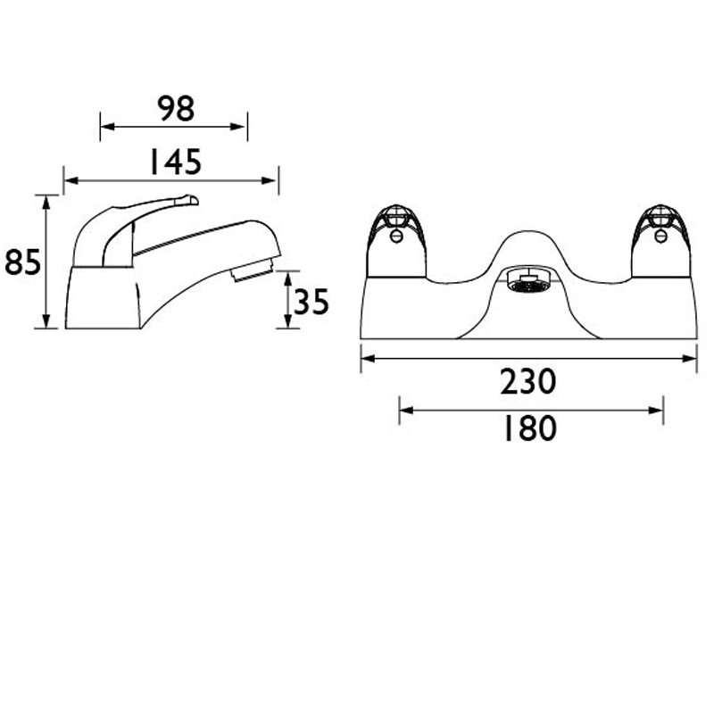 Bristan Java Bath Filler | J BF C | Deck Mounted | Chrome