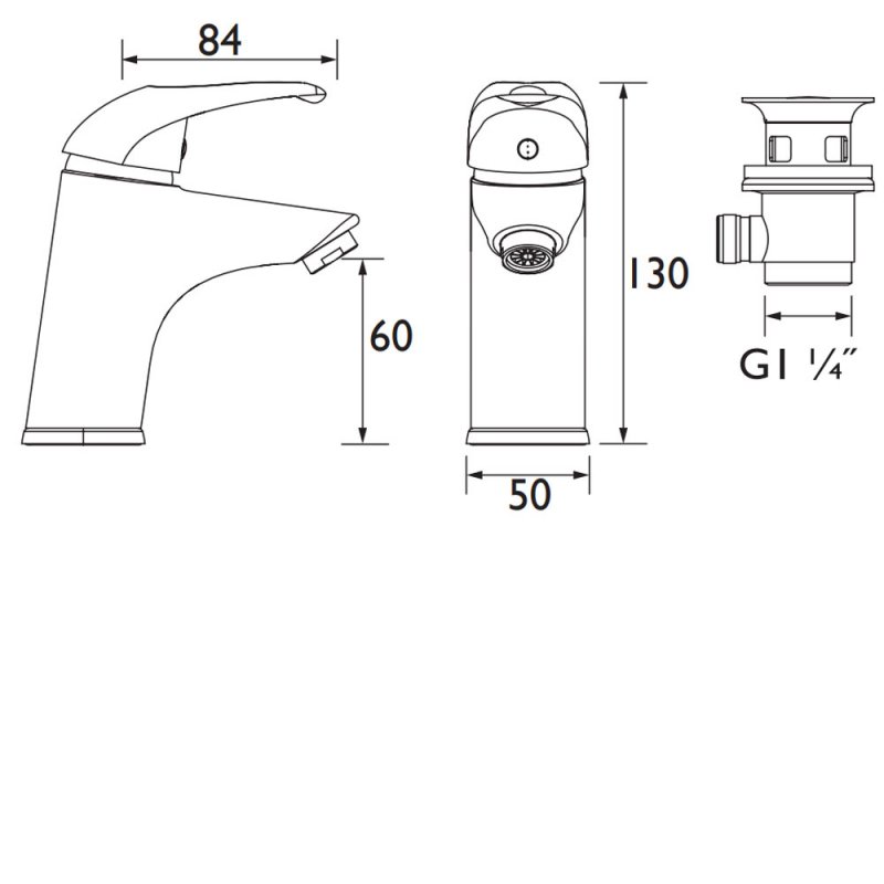 Bristan Java Basin Mixer | J SMBAS C | Deck Mounted | Chrome