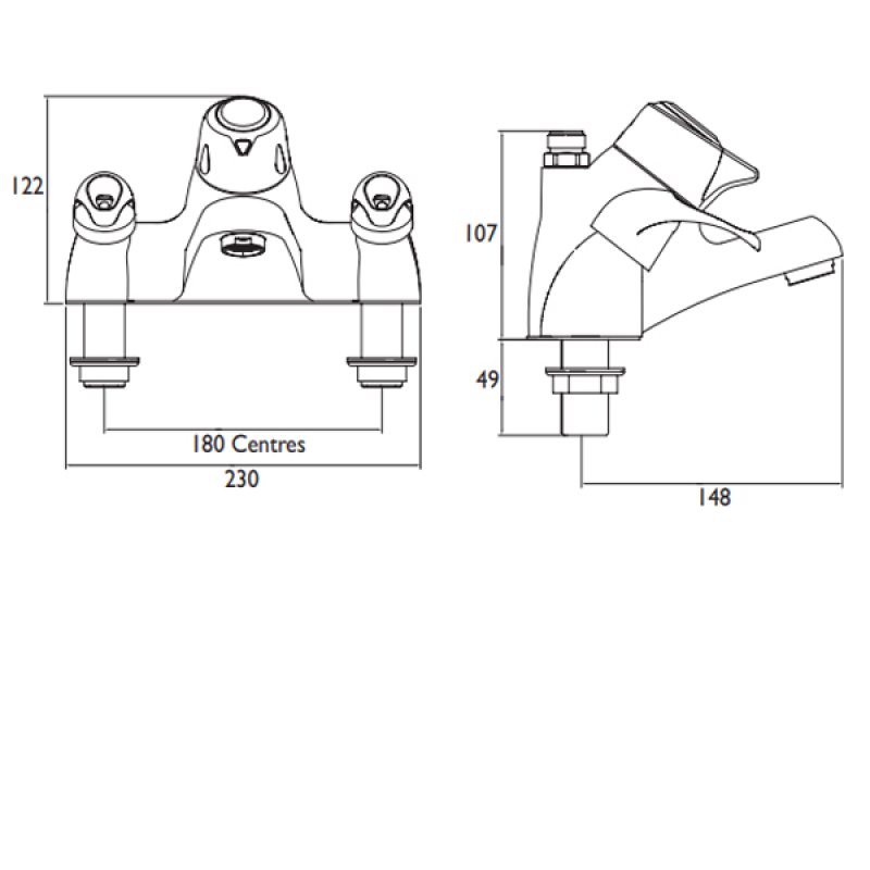 Bristan Java Bath Filler | J THBSMVO C | Deck Mounted | Chrome