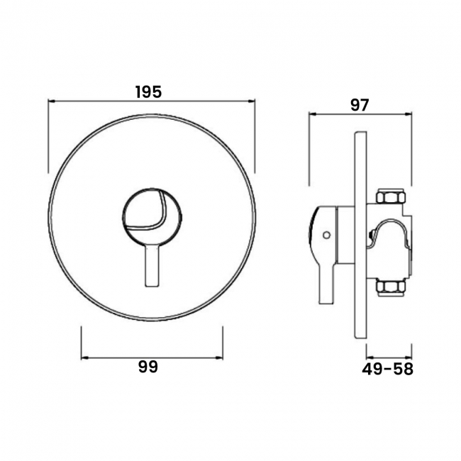 Bristan OPAC Shower Valve | MINI2 TS1203 CL C | Concealed | Chrome