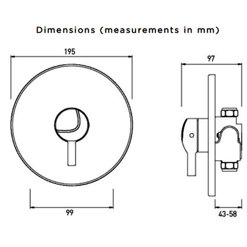 Bristan OPAC Shower Valve | MINI2 TS1203 CL C | Concealed | Chrome