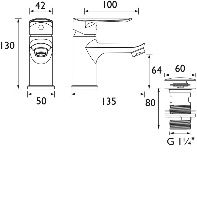 Bristan Opus Basin Mixer Tap | OPS BAS C | Deck Mounted | Chrome