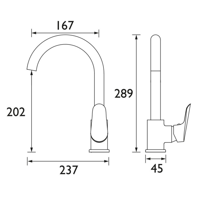 Bristan Seltz Sink Mixer Tap | SE SNK C | Deck Mounted | Chrome