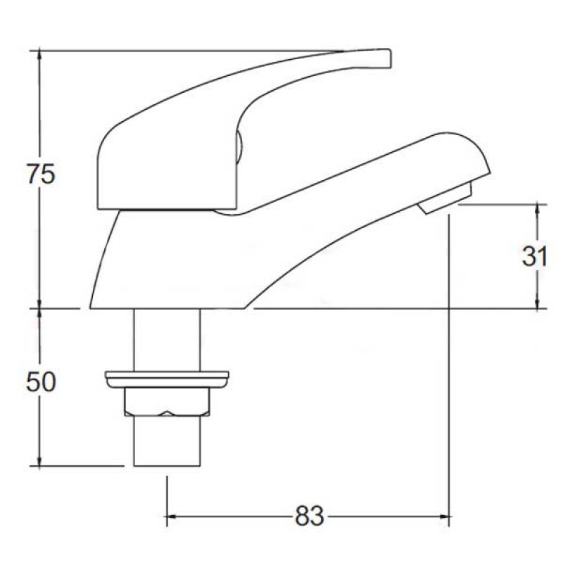 Deva Adore Basin Taps (Pair) | ADORE101 | Deck Mounted | Chrome