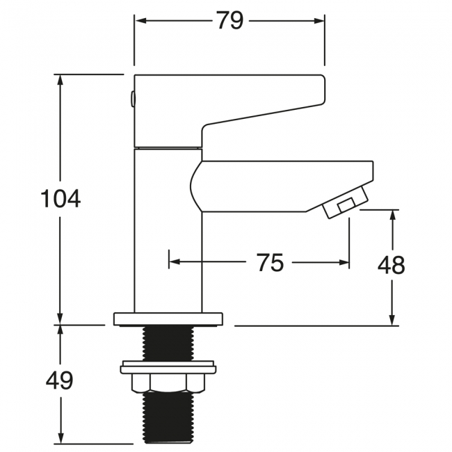 Deva Avoca Basin Taps (Pair) | AVBTCP | Deck Mounted | Chrome