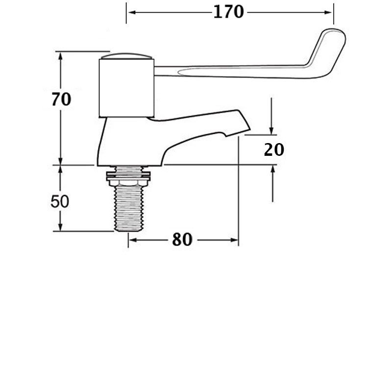 Deva Lever Basin Taps (Pair) | DLV101 | Deck Mounted | Chrome