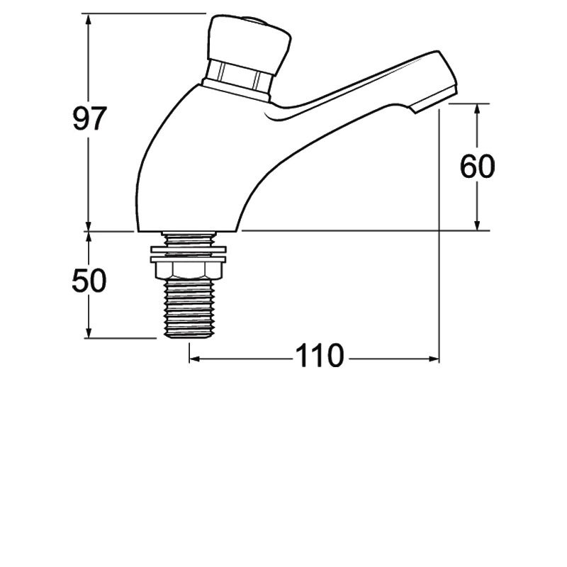 Deva Non-Concussive Basin Taps (Pair) | NCT001 | Deck Mounted | Chrome