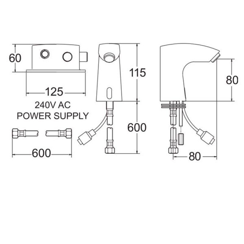 Deva Sensor Basin Tap (Single) | SENSOR1D | Deck Mounted | Chrome