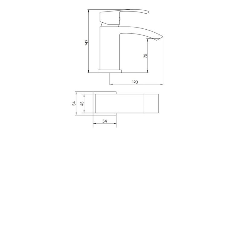 Deva Swoop Basin Mixer | SWO2113 | Deck Mounted | Chrome