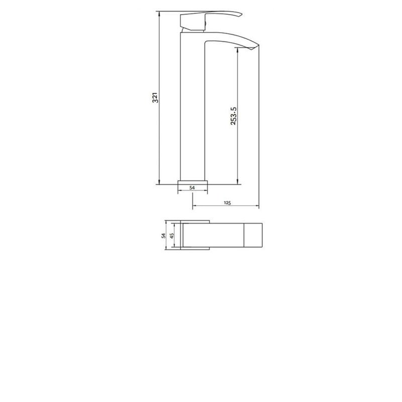 Deva Swoop Basin Mixer | SWO2113/EX | Deck Mounted | Chrome