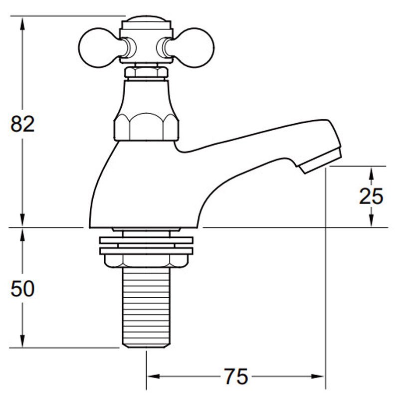 Deva Tudor Basin Taps (Pair) | TUD01/501 | Deck Mounted | Gold