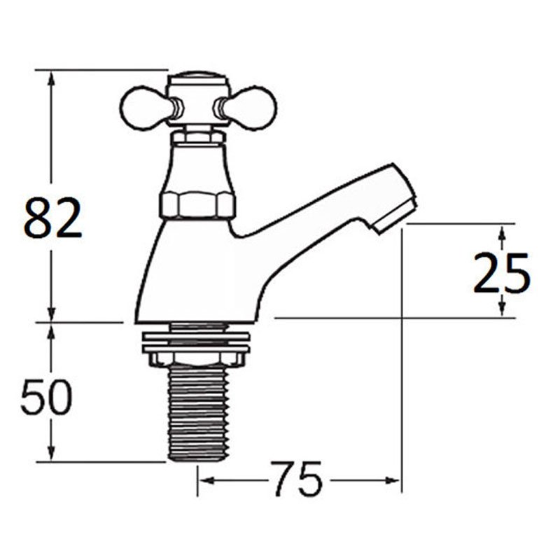 Deva Tudor Basin Taps (Pair) | TUD01 | Deck Mounted | Chrome