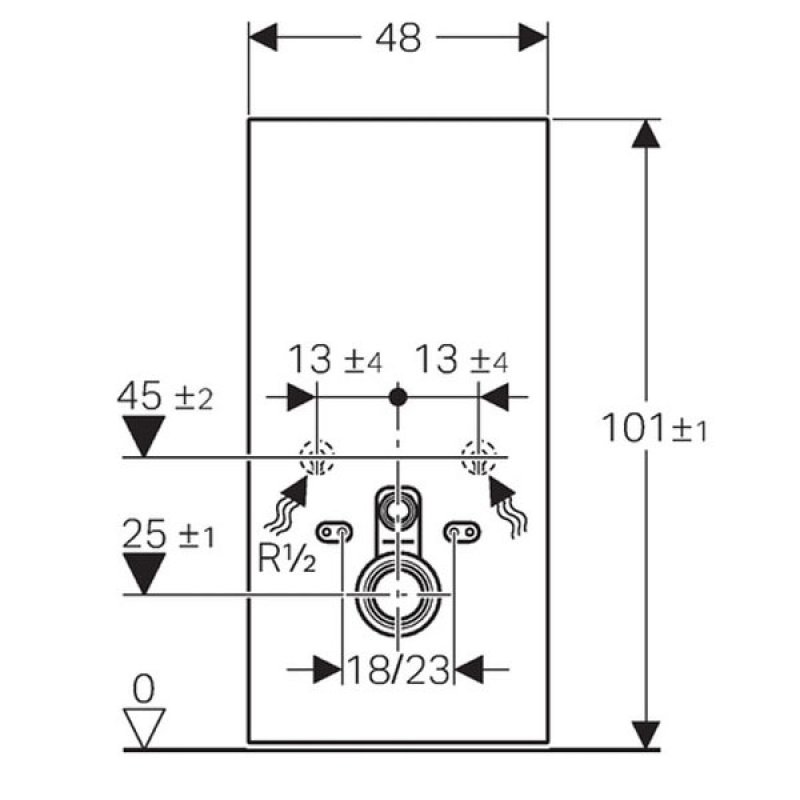 Geberit Monolith Wall Hung Toilet Frame | 131.021.SI.5 | 1010mm | White
