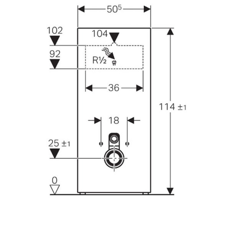 Geberit Monolith Wall Hung Toilet Frame | 131.033.SI.5 | 1140mm | White