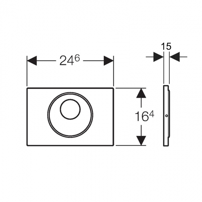 Geberit Sigma10 Flush Plate | 115.856.SN.6 | Stainless Steel
