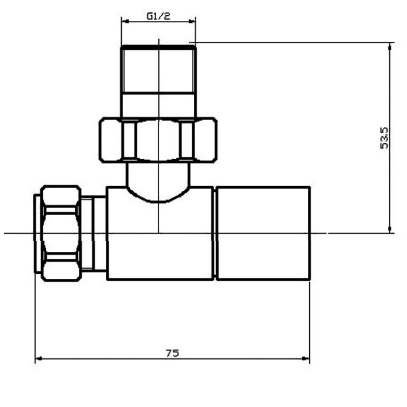 Hudson Reed Pure Radiator Valves | HT324 | Angled | Chrome