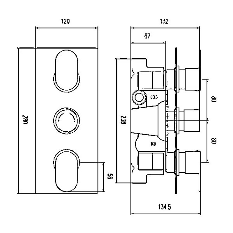 Hudson Reed Reign Shower Valve | REI3611 | Concealed | Chrome