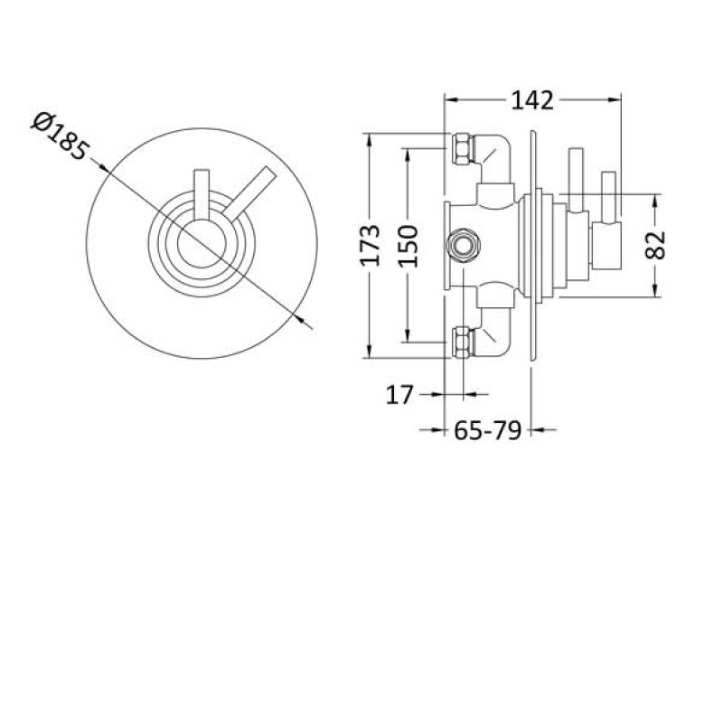 Hudson Reed Tec Dual Shower Valve | JTY025 | Concealed | Chrome