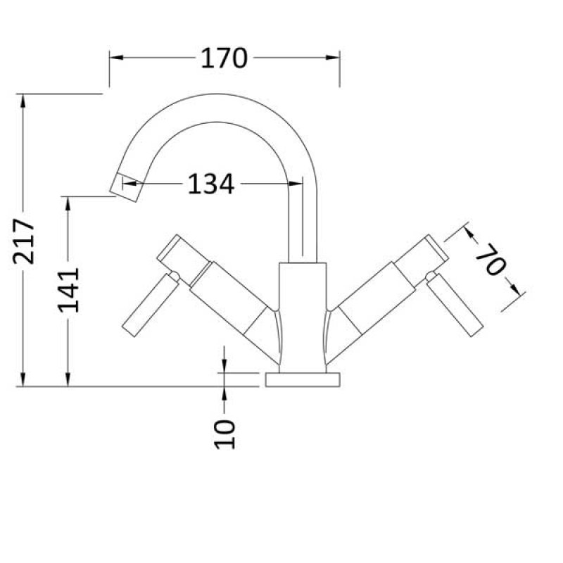 Hudson Reed Tec Basin Mixer | TEL815 | Deck Mounted | Brushed Brass