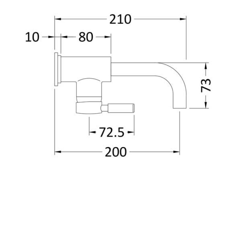 Hudson Reed Tec Single Lever Basin Mixer | PN381 | Wall Mounted | Chrome