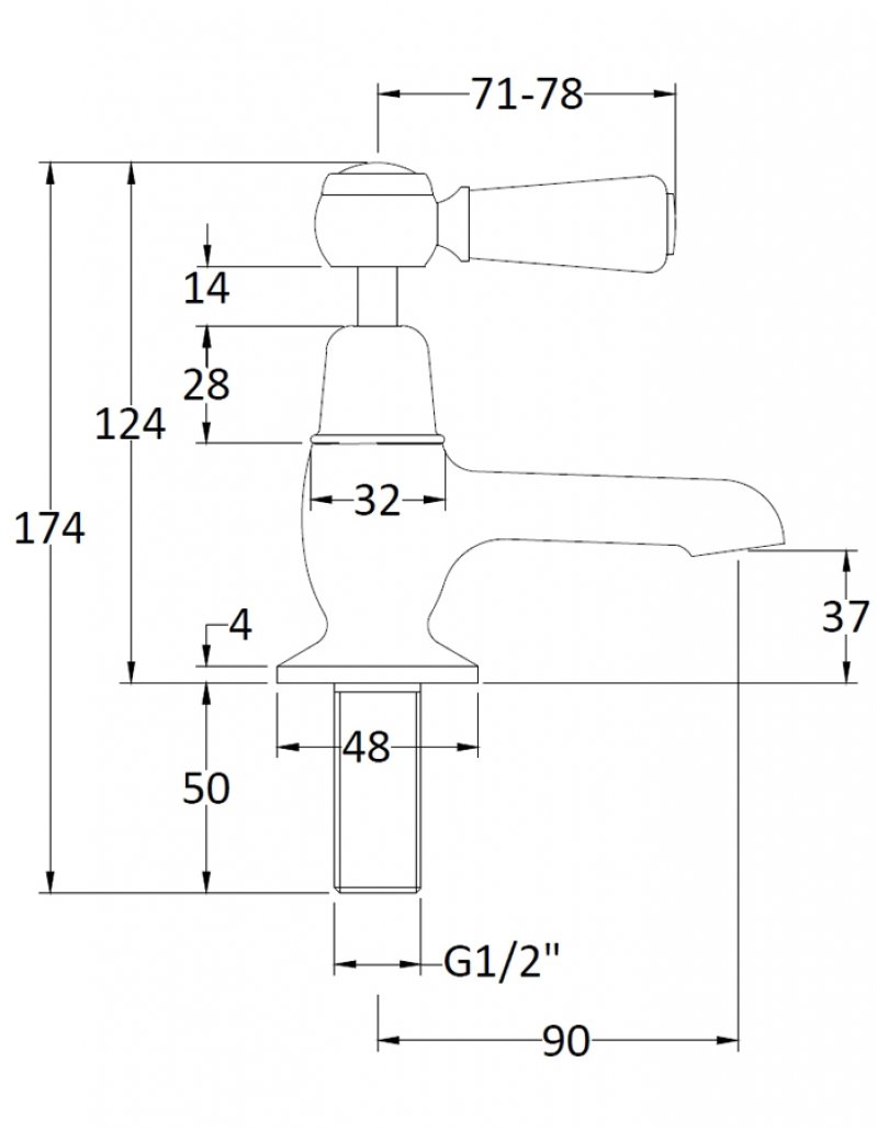 Hudson Reed Topaz Lever Basin Taps (Pair) | BC301DL | Deck Mounted | Chrome