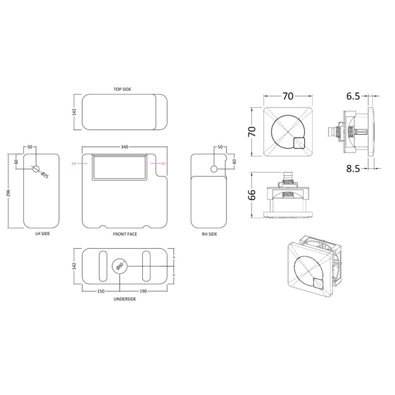 Nuie Universal | XTY8M01 | HD Polyethylene | White