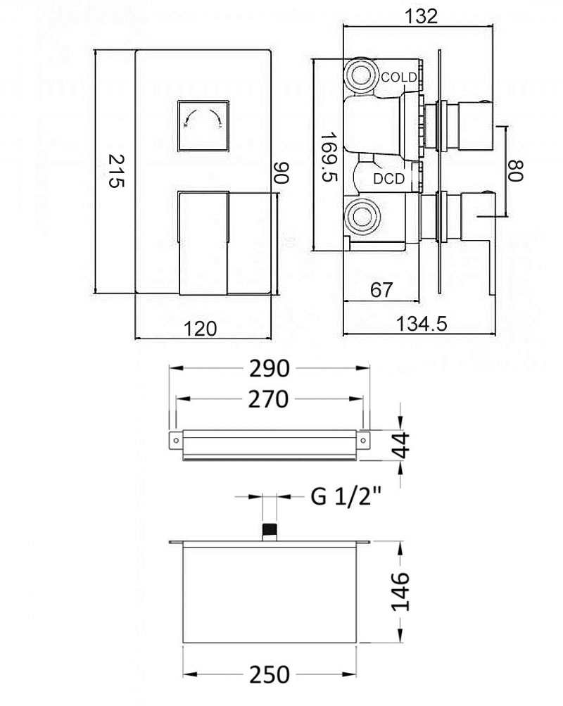 Hudson Reed Waterfall Bath Filler | PN300+ART3210 | Wall Mounted | Chrome