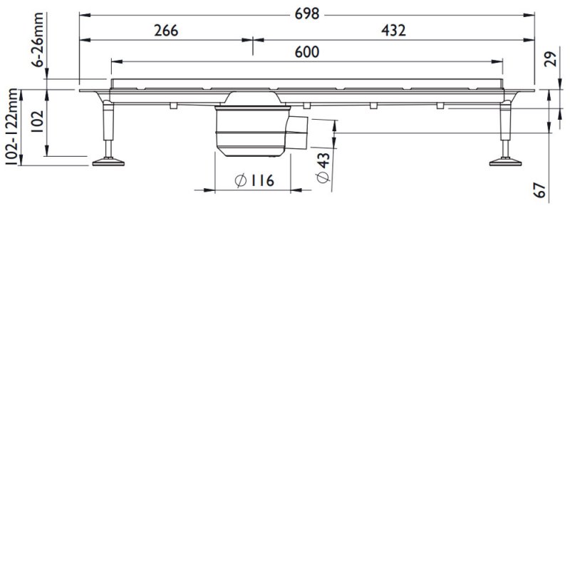 Impey Shower Waste | SA/LNR60S/H