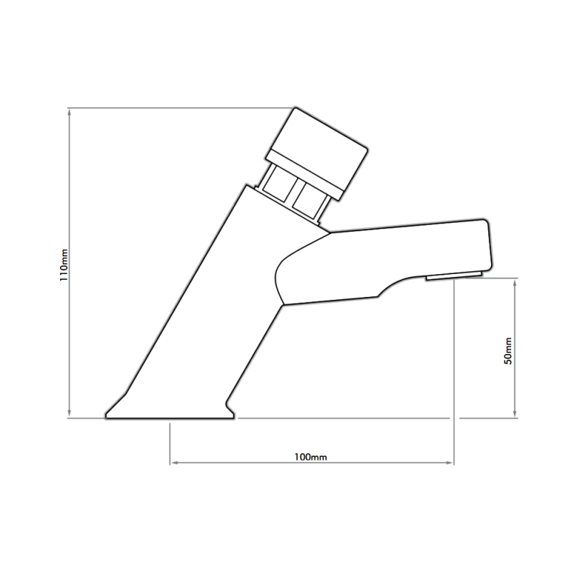 Inta Commercial Basin Taps (Pair) | NC177CP | Deck Mounted | Chrome