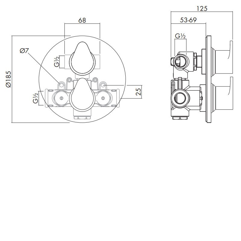 Inta Enzo Shower Valve | EN80010CP | Concealed | Chrome