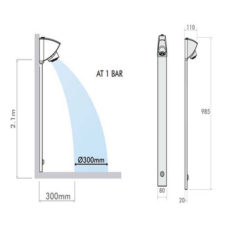 Inta I-Sport Shower Tower | SP9206CP | Chrome