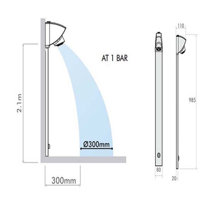 Inta I-Sport Shower Tower | SP9207CP | Chrome