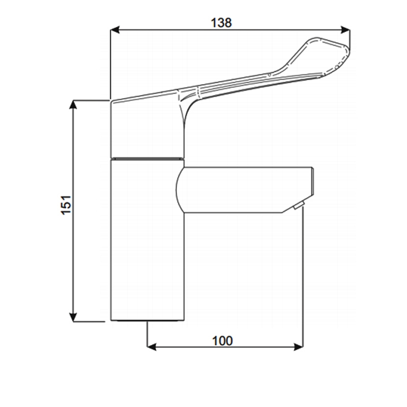 Inta Intatherm Basin Mixer | IT1005CP | Deck Mounted | Chrome
