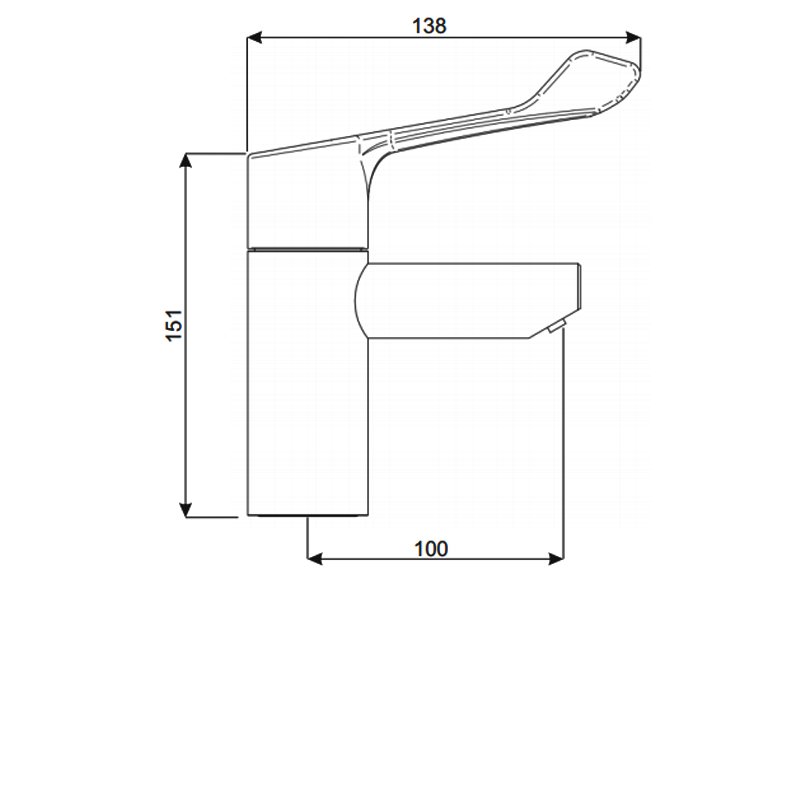 Inta Intatherm Basin Mixer | IT1005CP | Deck Mounted | Chrome