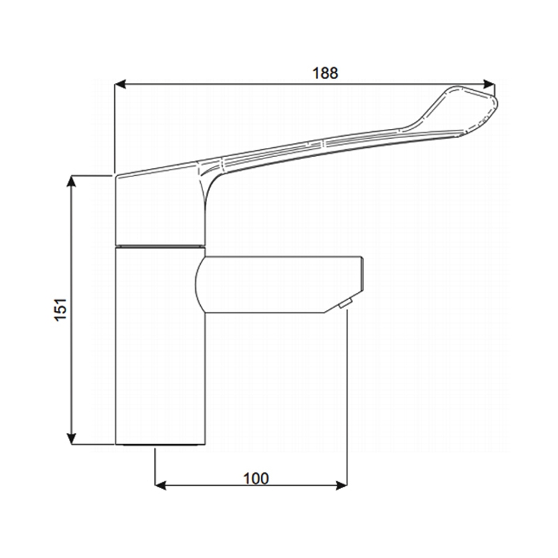 Inta Intatherm Basin Mixer | IT1006CP | Deck Mounted | Chrome