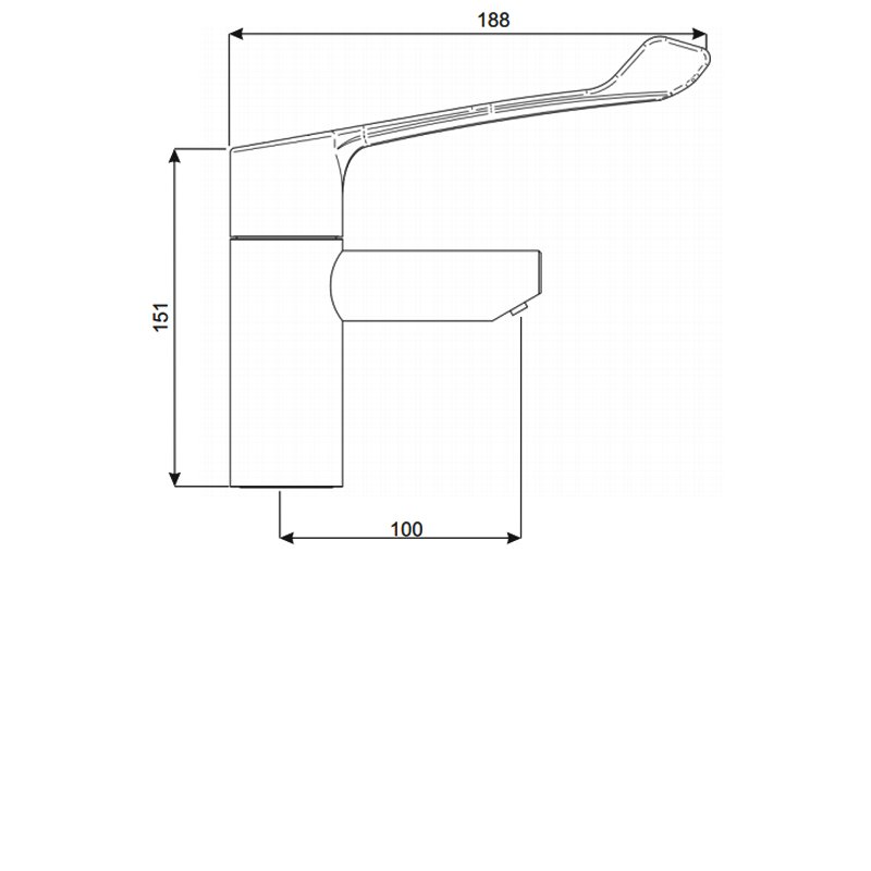 Inta Intatherm Basin Mixer | IT1006CP | Deck Mounted | Chrome